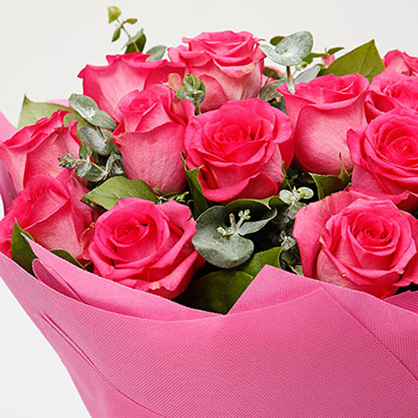 Online 20 Ravishing Dark Pink Roses Bouquet Gift Delivery in Singapore ...