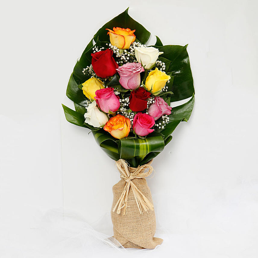 Online Mixed 12 Roses Bouquet Gift Delivery in Singapore - FNP