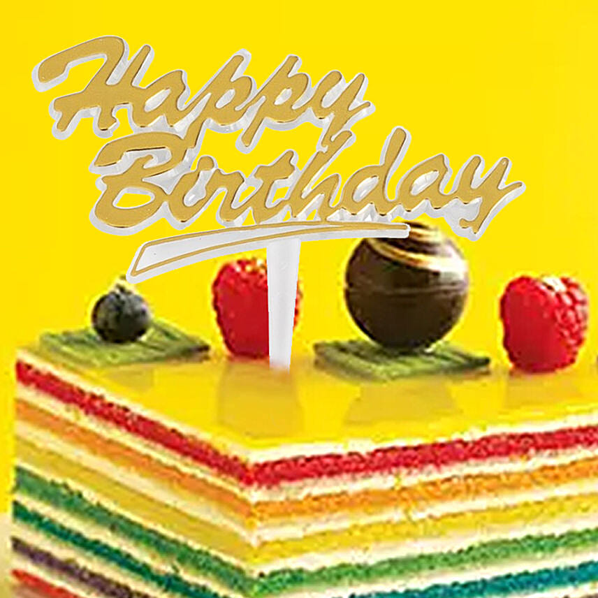 Online Happy Birthday Zesty Rainbow Cake Gift Delivery in Singapore - FNP