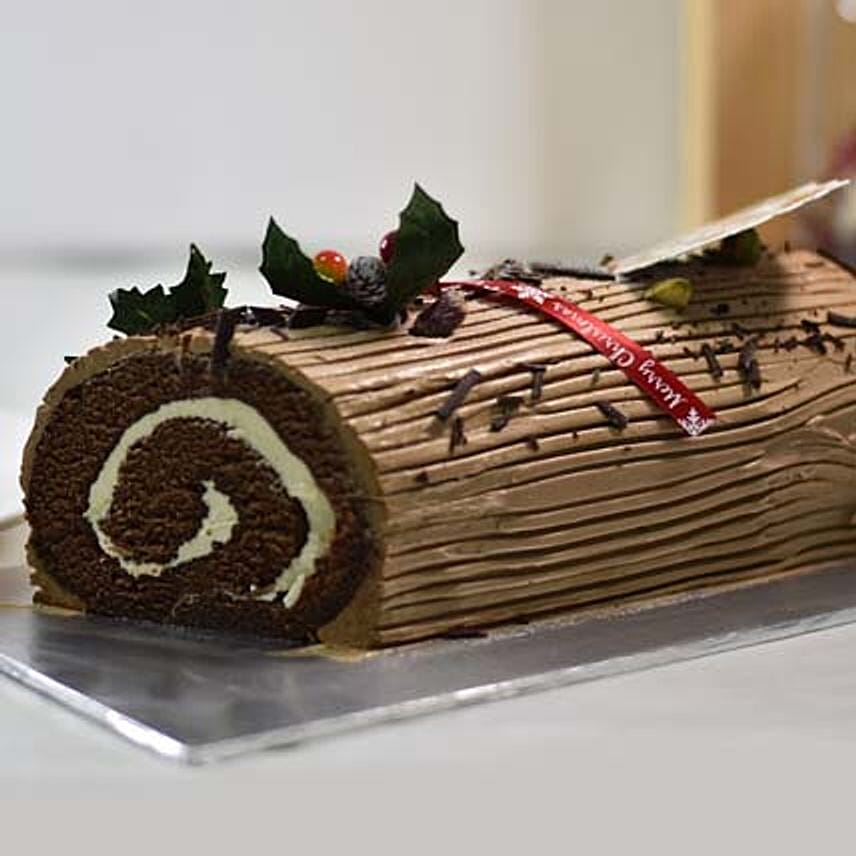 Online Festive Chocolate Log Cake Gift Delivery in Singapore - FNP