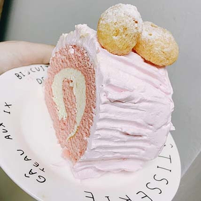 Online Lychee Martini Log Cake Gift Delivery in Singapore - FNP
