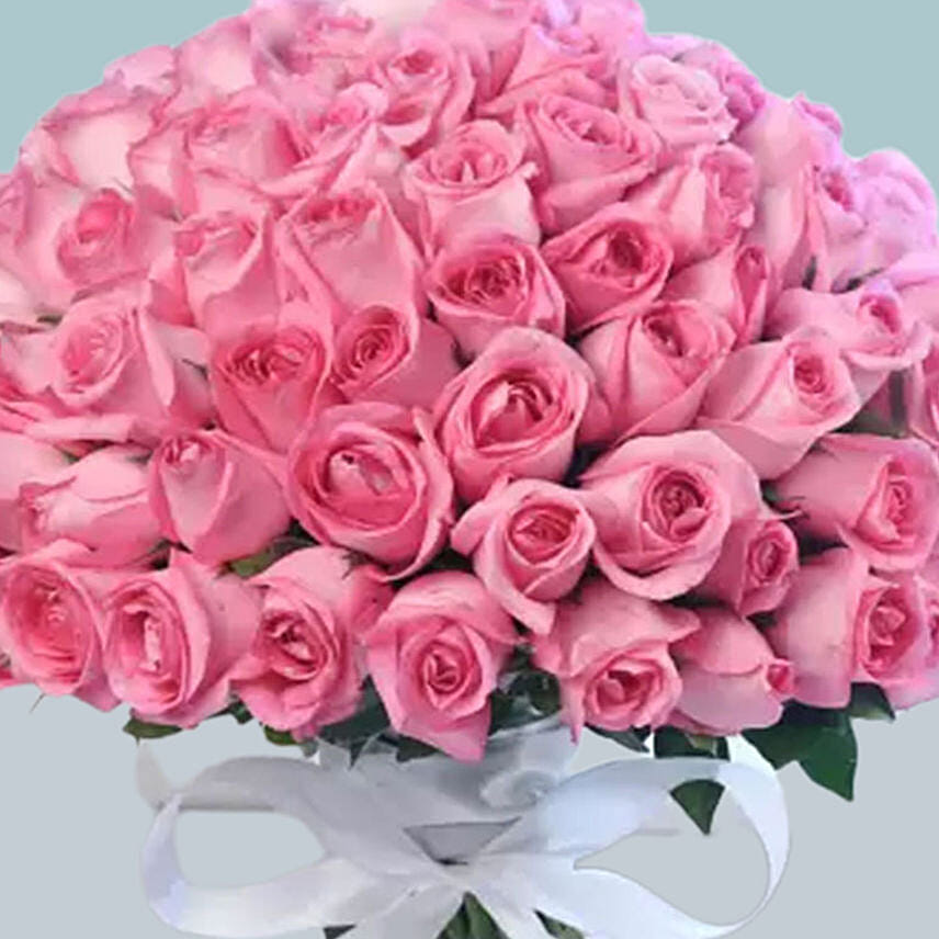Online 99 Pink Roses Bouquet Gift Delivery in Singapore - FNP