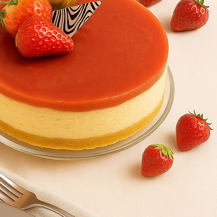 Online Strawberry Cheese Halal Cake Gift Delivery in Singapore - FNP
