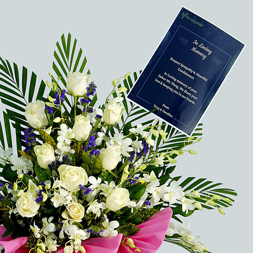 Online Forever Condolence Mixed Flowers Gift Delivery in Singapore - FNP
