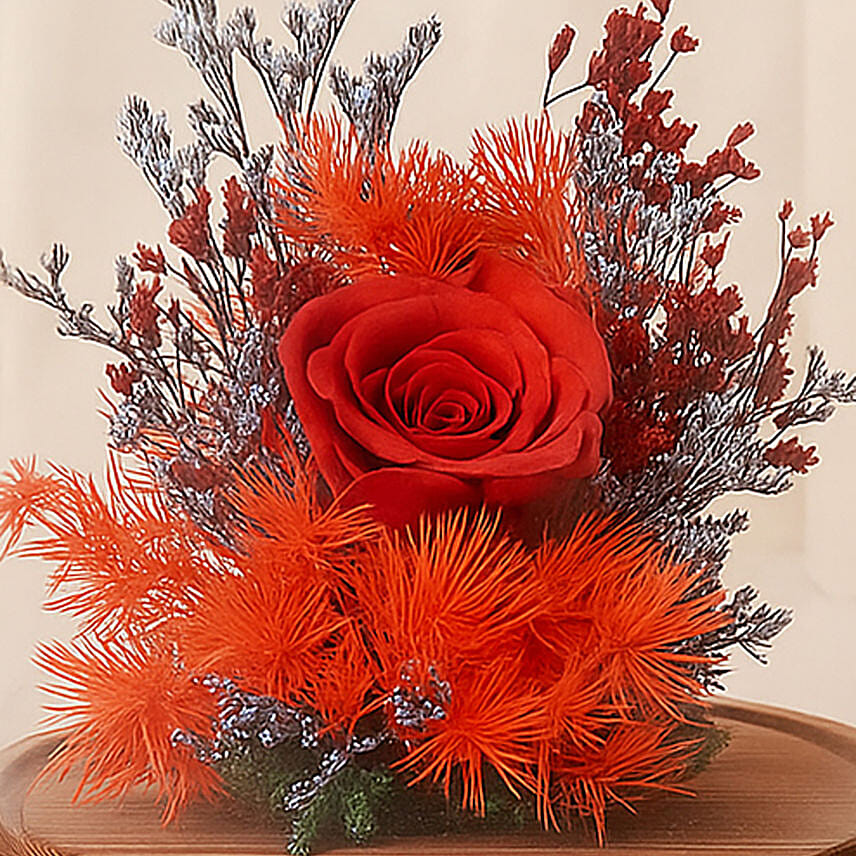 Online Forever Red Rose In Glass Dome Gift Delivery in Singapore - FNP