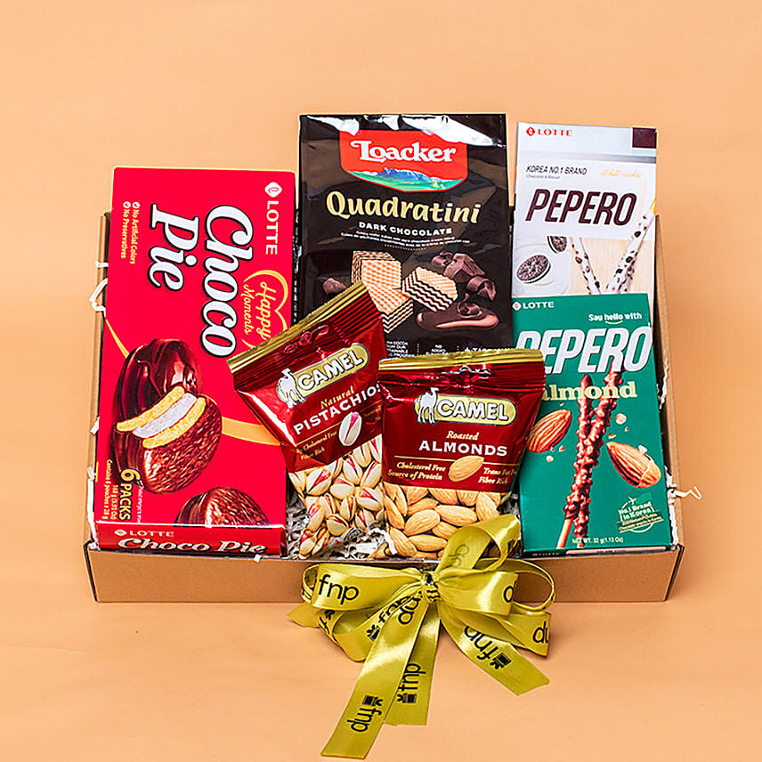 Online Choco Nuts Hamper Gift Delivery in Singapore - FNP