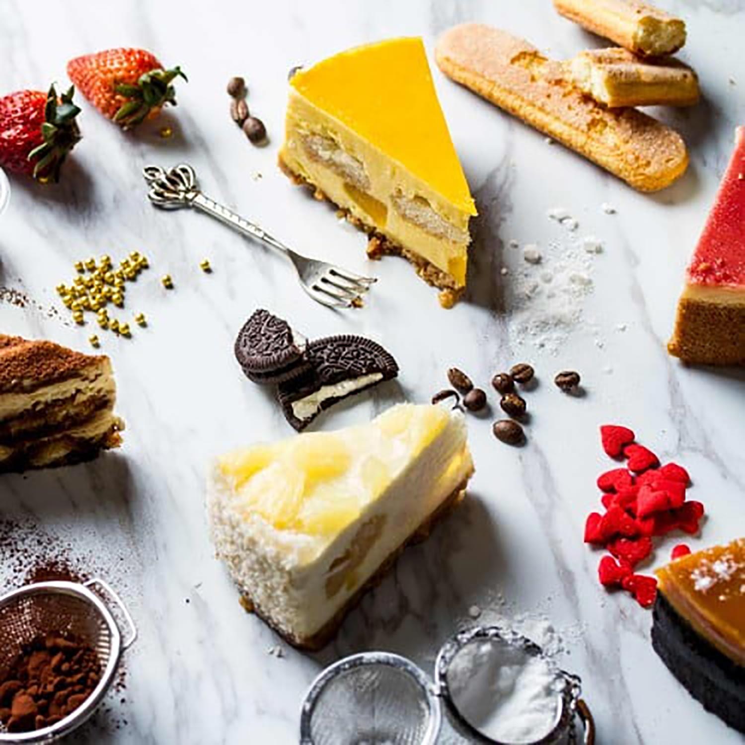 Online 10 Assorted Flavour Cheesecake Slices Gift Delivery in Singapore ...