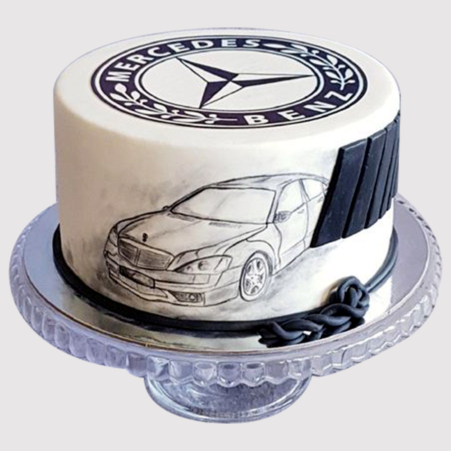 Online MercedesBenz Themed Vanilla Cake Gift Delivery in Singapore - FNP