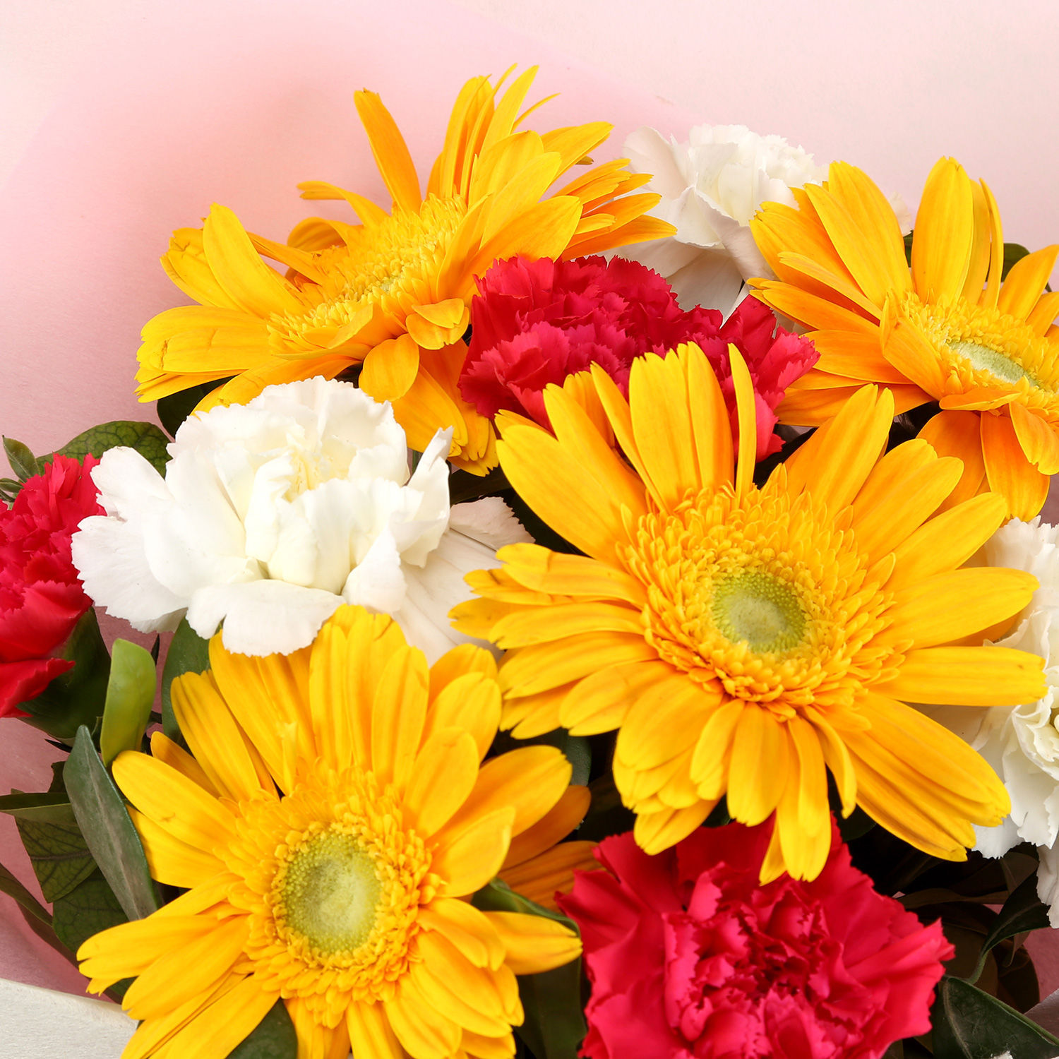 Online Elegant Gerberas Carnations Bouquet Gift Delivery in Singapore - FNP