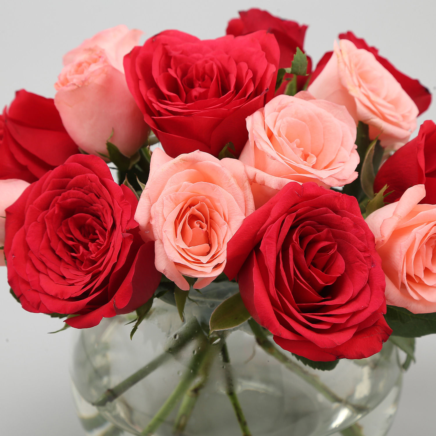 Online Exotic Mixed Roses Vase Arrangement Gift Delivery in Singapore - FNP