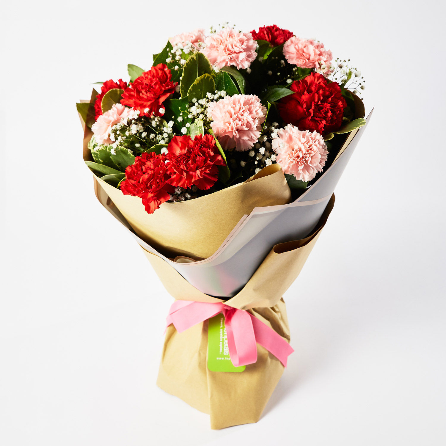 Online Appealing Mixed Carnations Bouquet With Chocolate Cake Gift ...