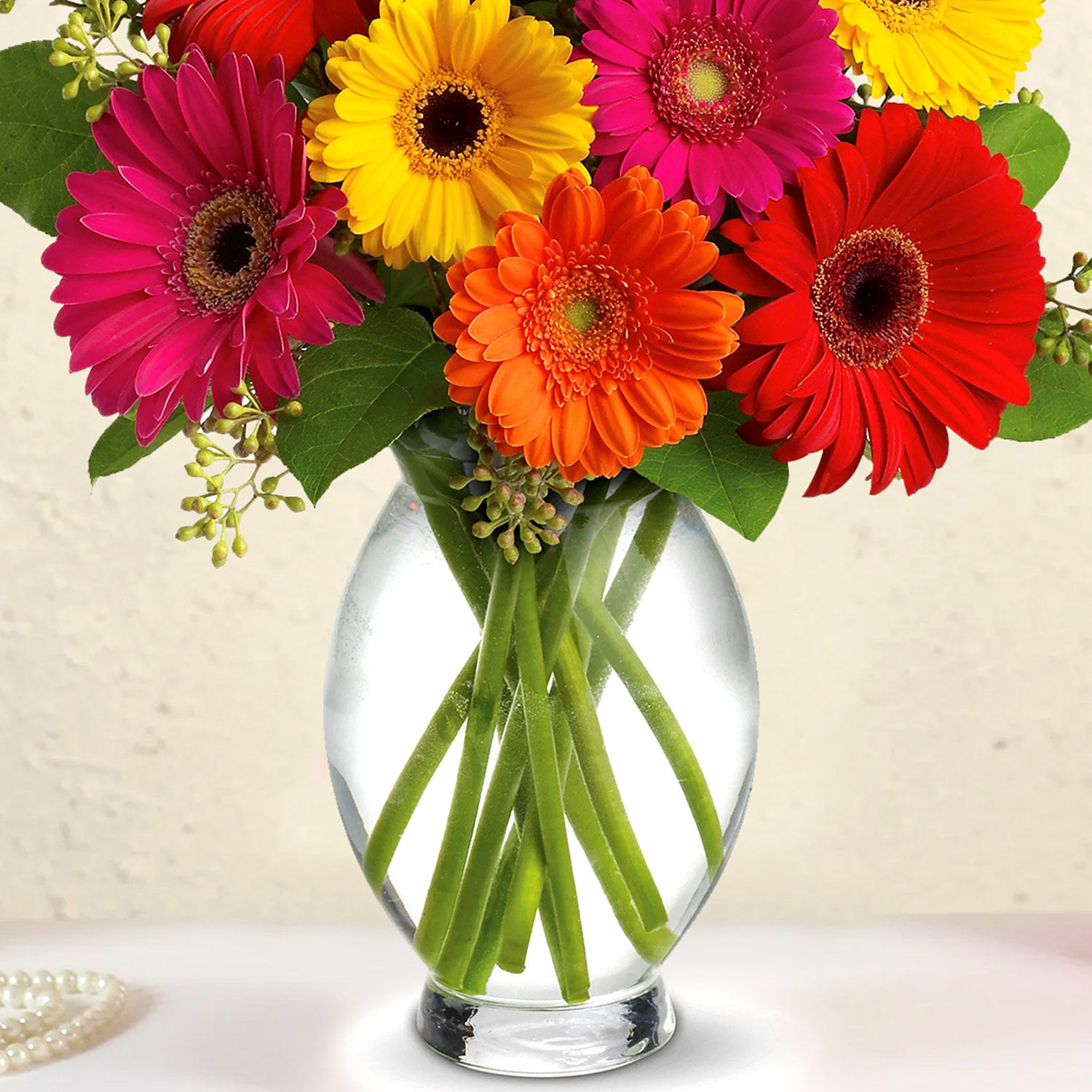 Online Heavenly Multicoloured Gerberas Vase Arrangement Gift Delivery ...