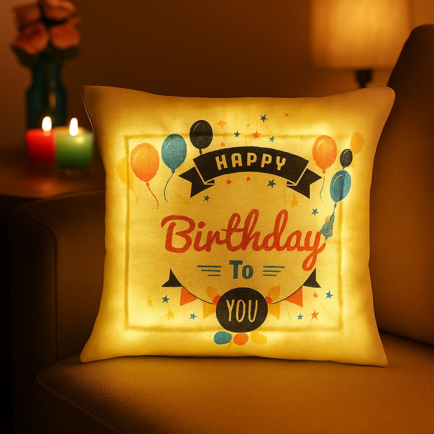 Online Pretty Happy Birthday Led Cushion Gift Delivery in Singapore ...