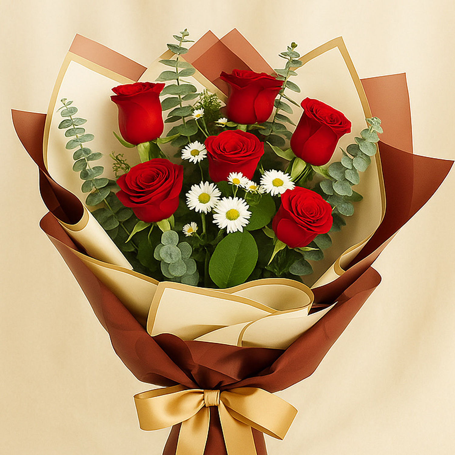 Online Designer Red Roses Bunch Gift Delivery in Singapore - Ferns N Petals