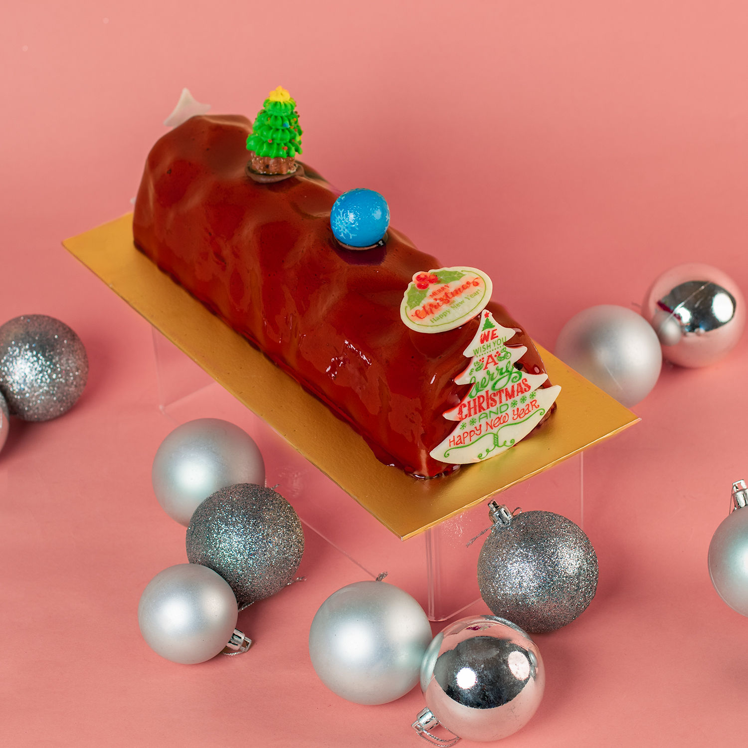 Online Rasberry Chocolate Log Cake Gift Delivery in Singapore - FNP